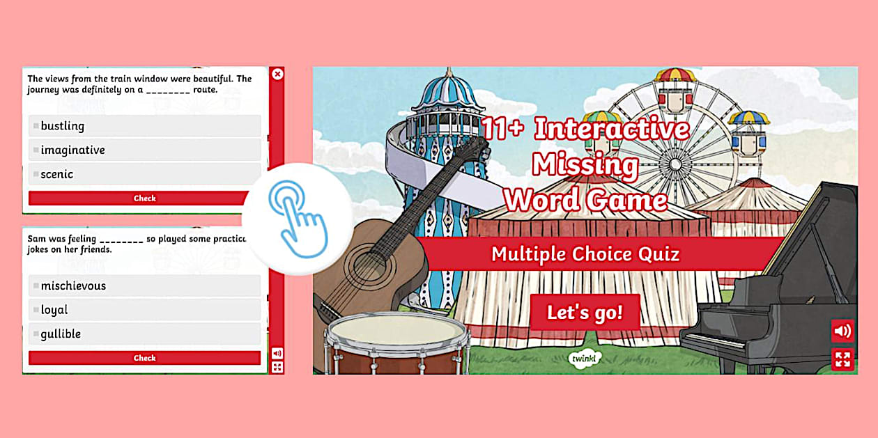 11+ Interactive Missing Word Game (teacher made) - Twinkl