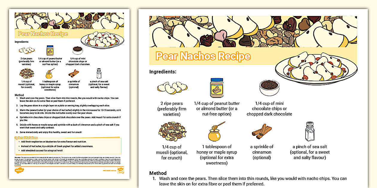 Pear Nachos Recipe (professor feito) - Twinkl