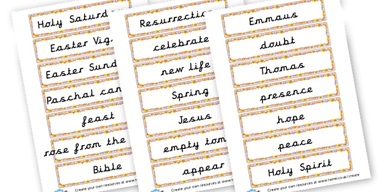 Easter Word Cards (Hecho por educadores) - Twinkl