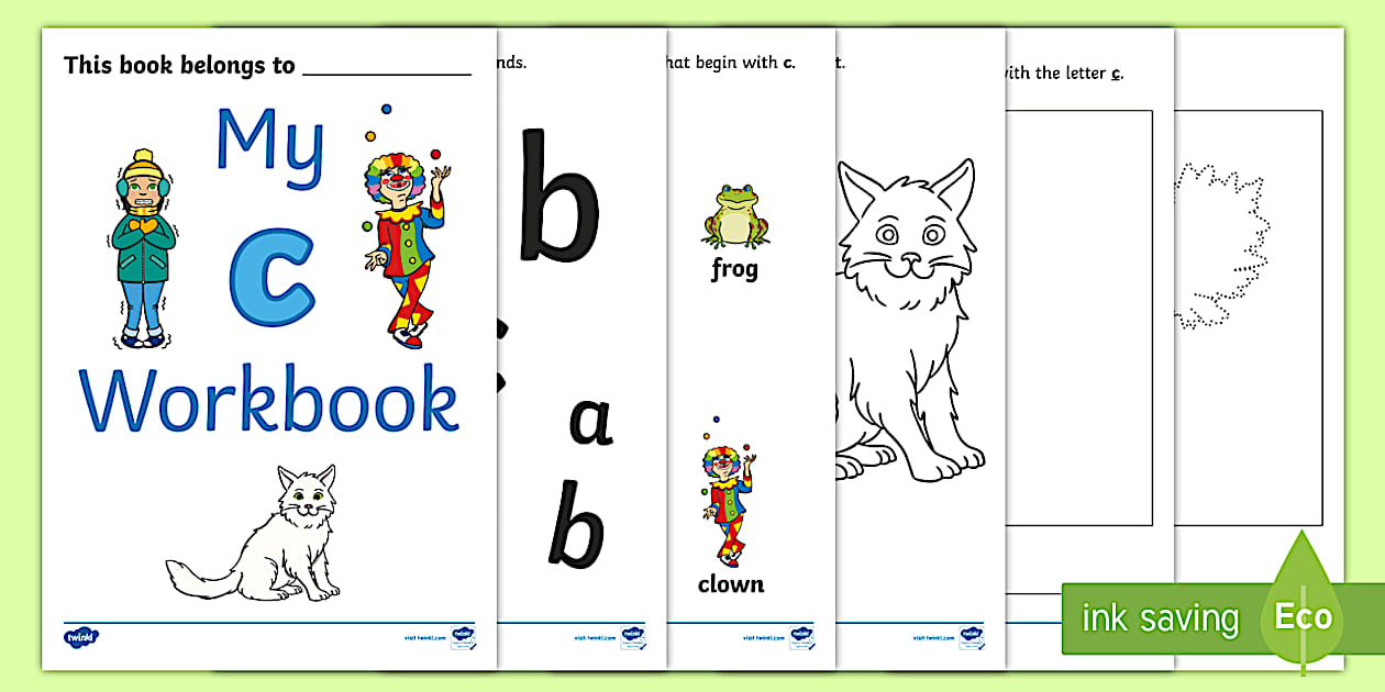 My Workbook c lowercase - Twinkl