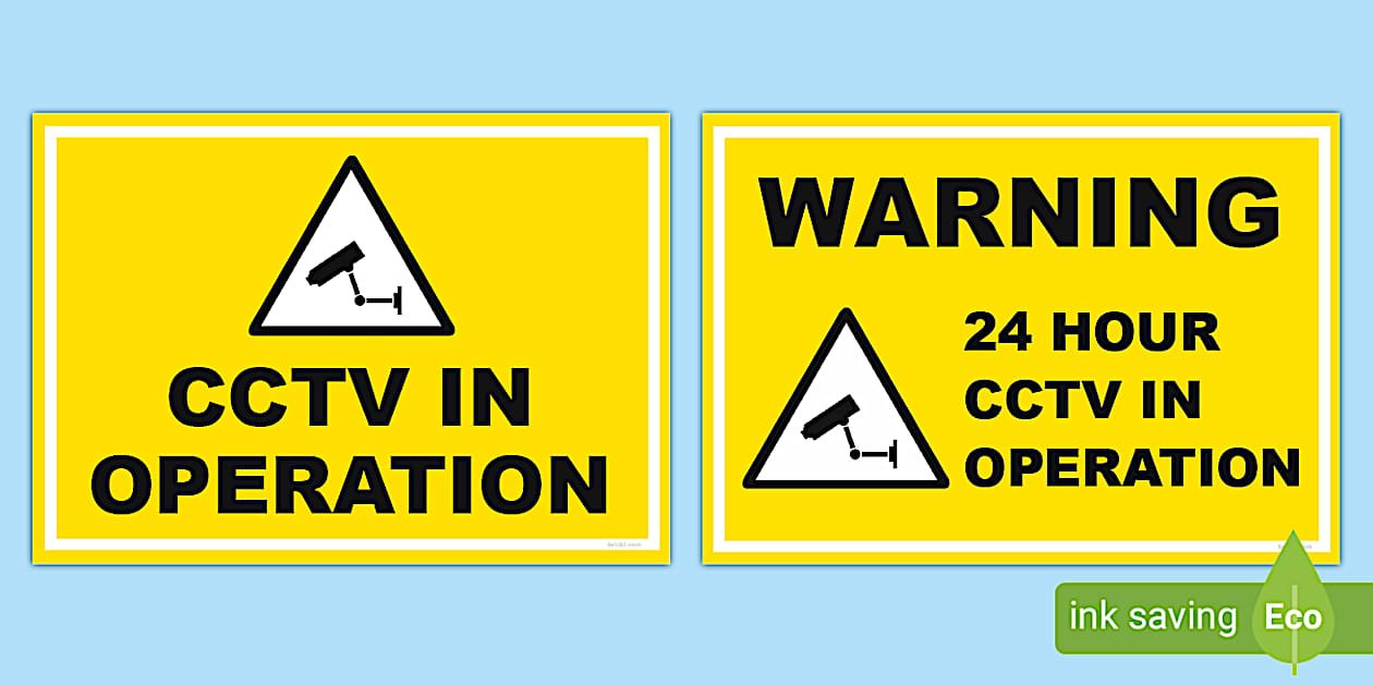 Editable CCTV in Operation Sign Posters (teacher made)