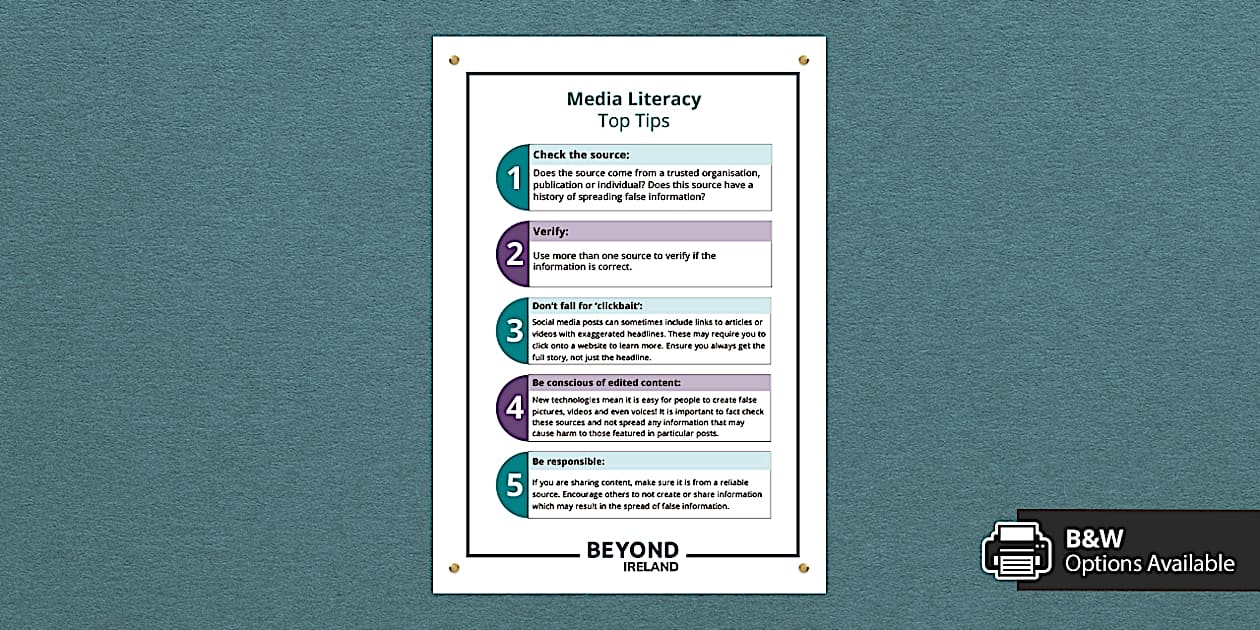 Media Literacy Display Poster (teacher made) - Twinkl