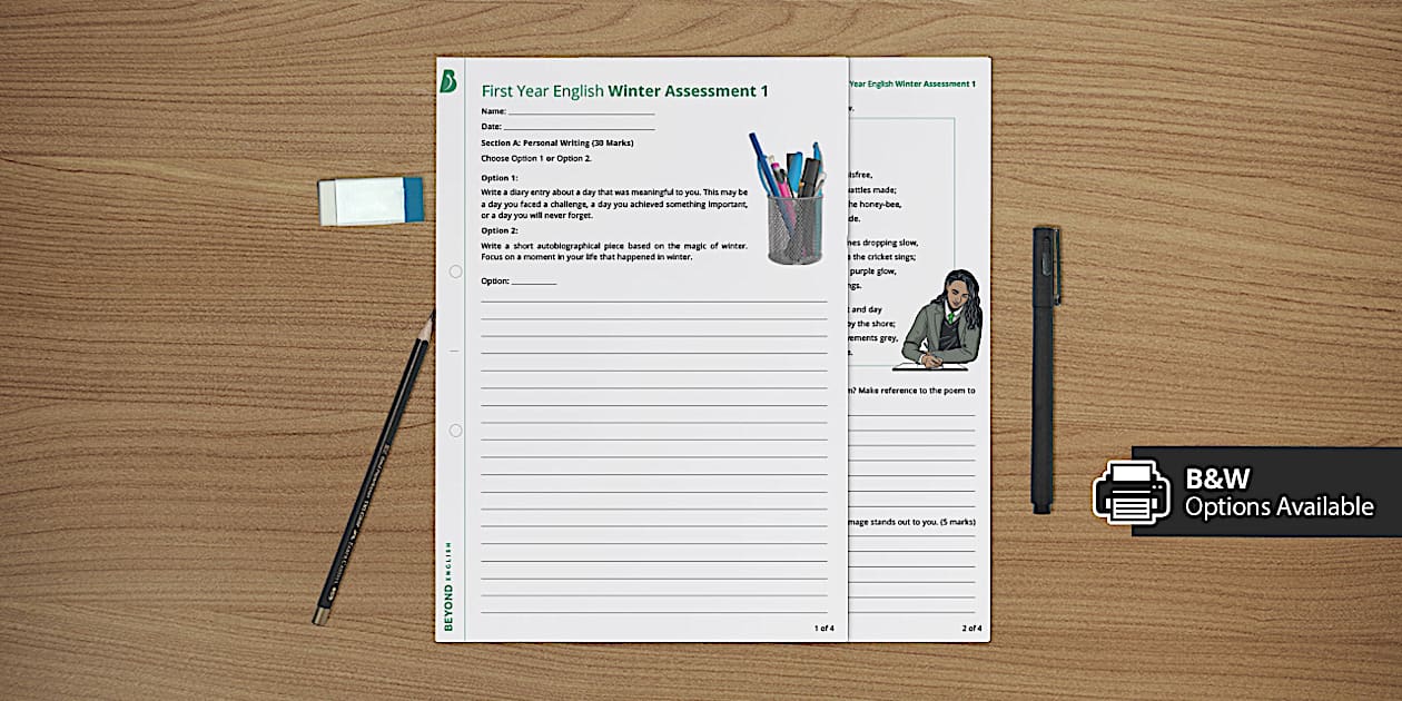 English Exam Paper 2025 - Twinkl Ireland Resources