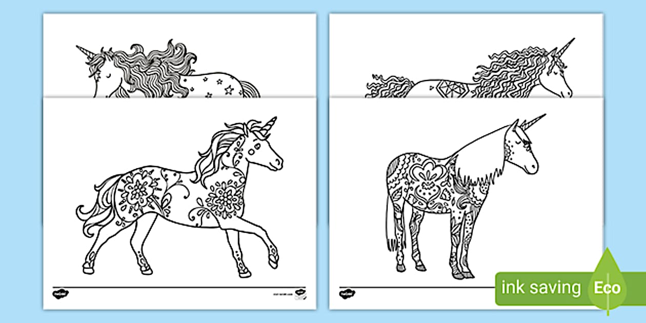 Unicorn Coloring Pages | Resource | Twinkl USA
