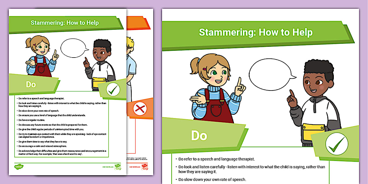 Stammering: How to Help (Hecho por educadores) - Twinkl