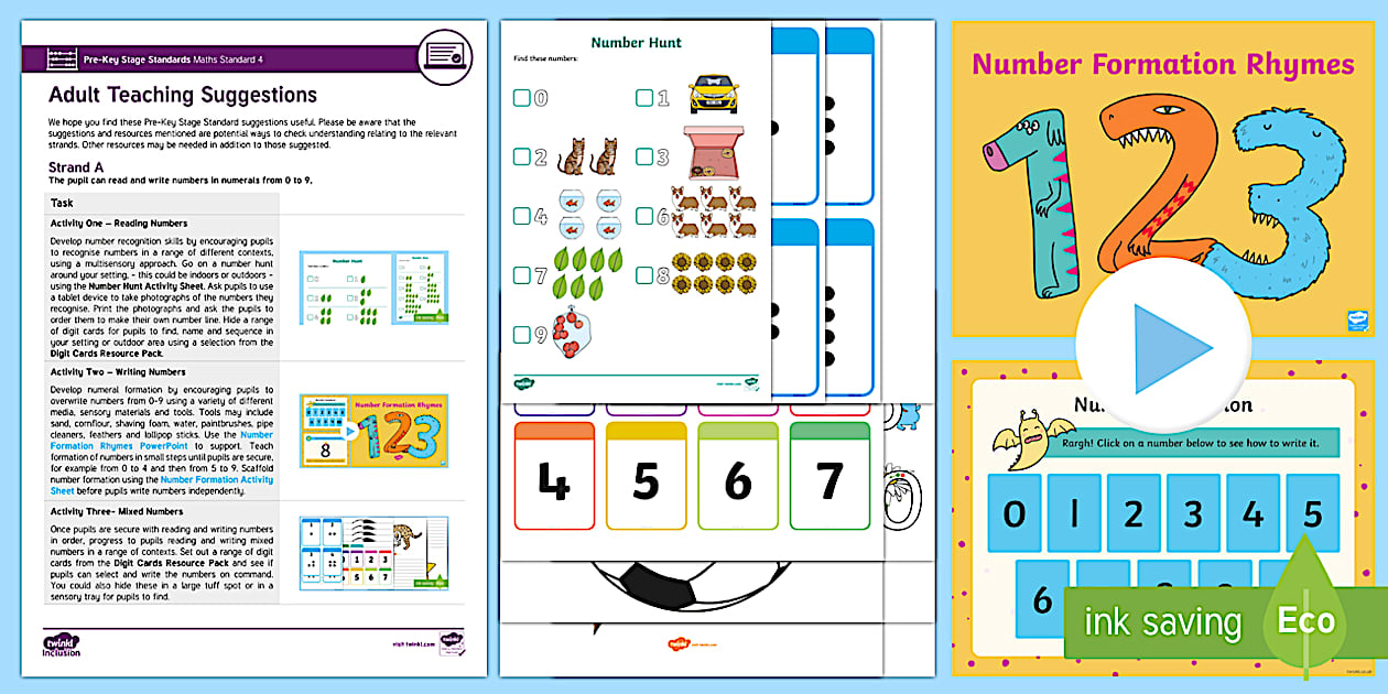Pre-Key Stage Standards Maths Standard 4 Strand A Resource Pack