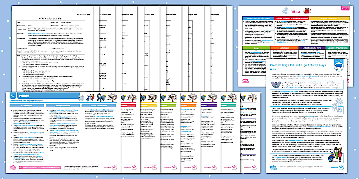 EYFS Reception Winter Bumper Planning Pack | Twinkl - Twinkl