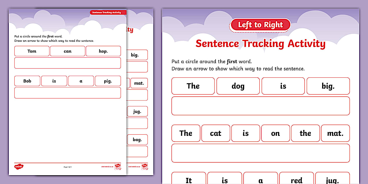 Sentence Reading Tracking Activity