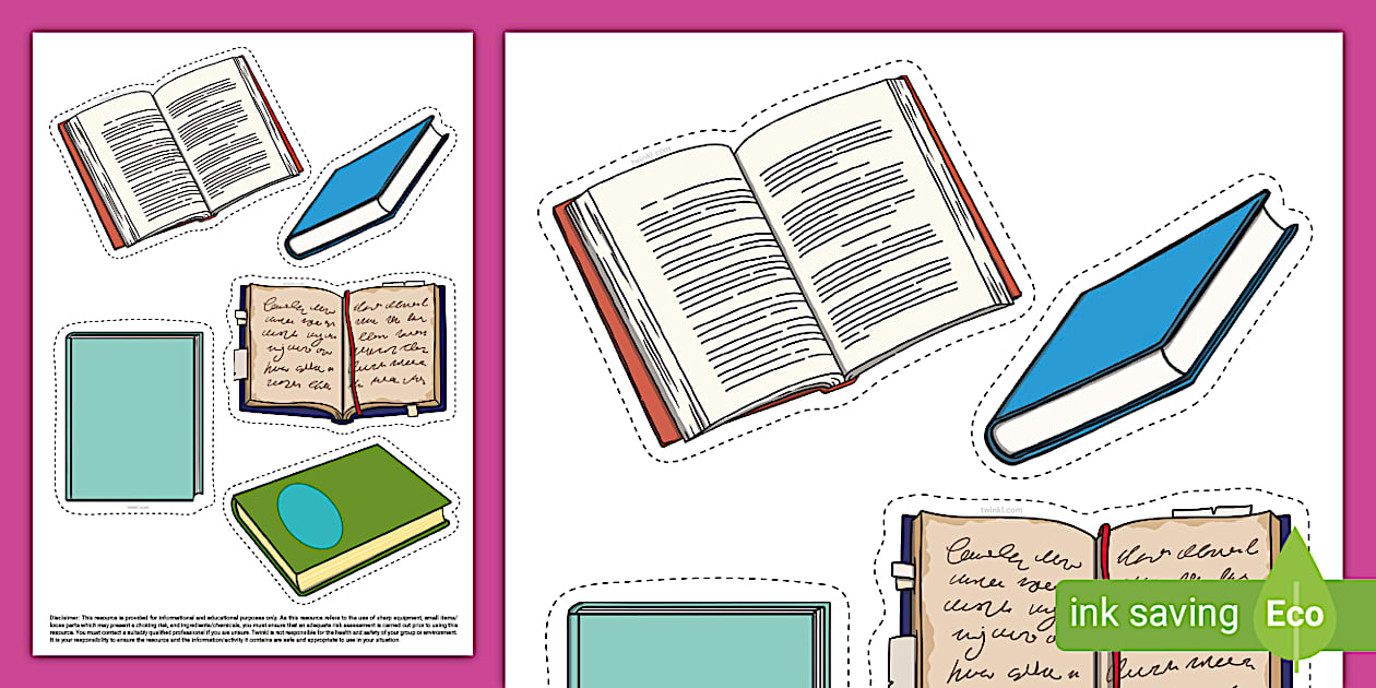 Book Clip Art Cut-Outs (teacher made) - Twinkl