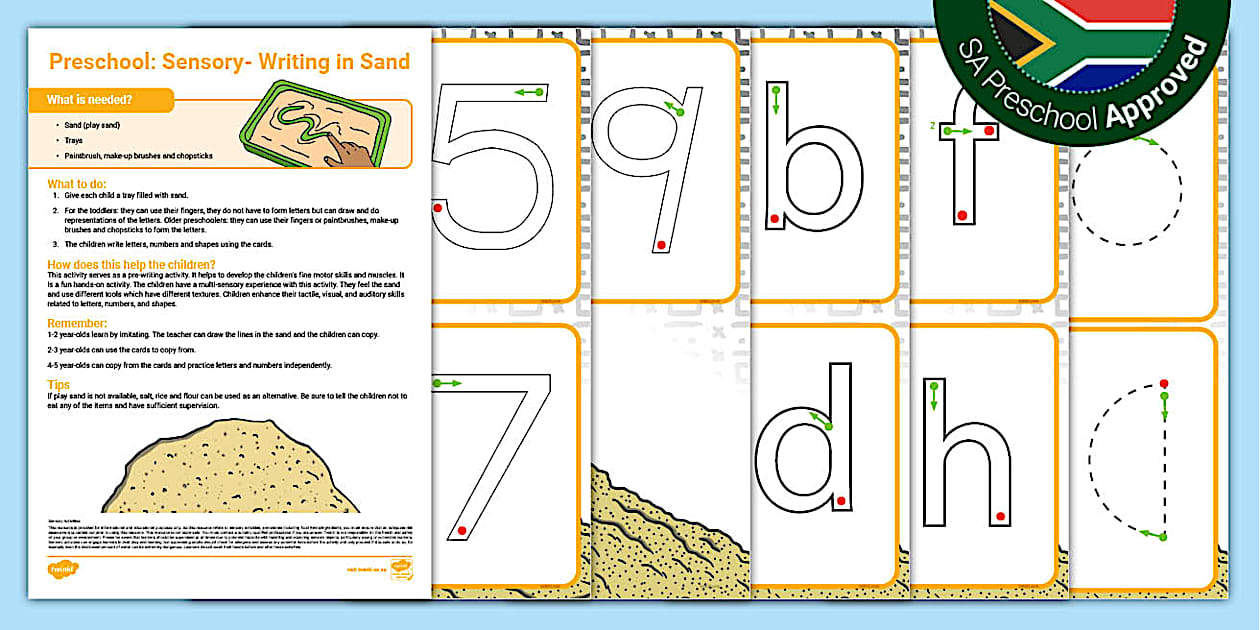 Preschool: Sensory – Writing in Sand - Twinkl