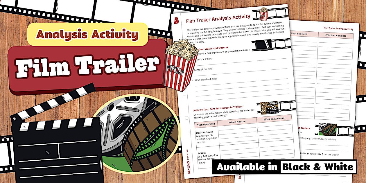 Film Trailer Analysis Activity Pack