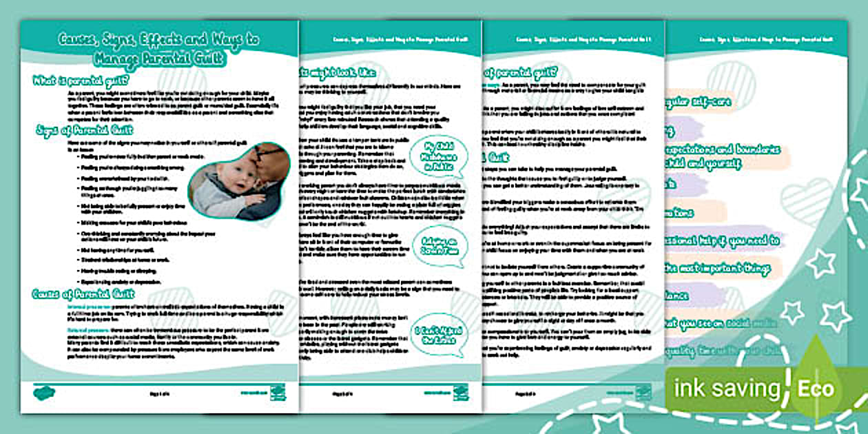 Causes, Signs, Effects and Ways to Manage Parental Guilt