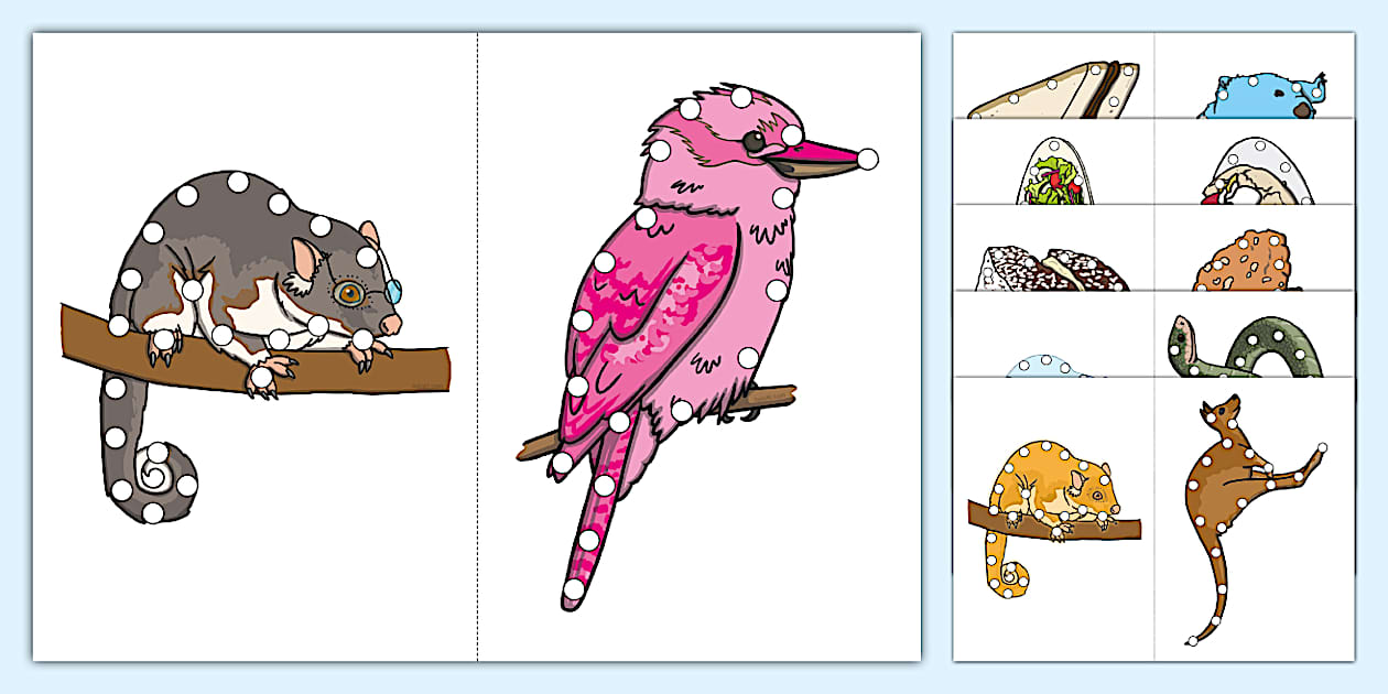 Threading Cut-Outs to Support Teaching on Possum Magic