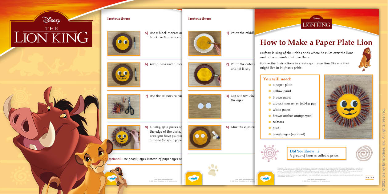 The Lion King Craft | Paper Plate Lion Craft Activity