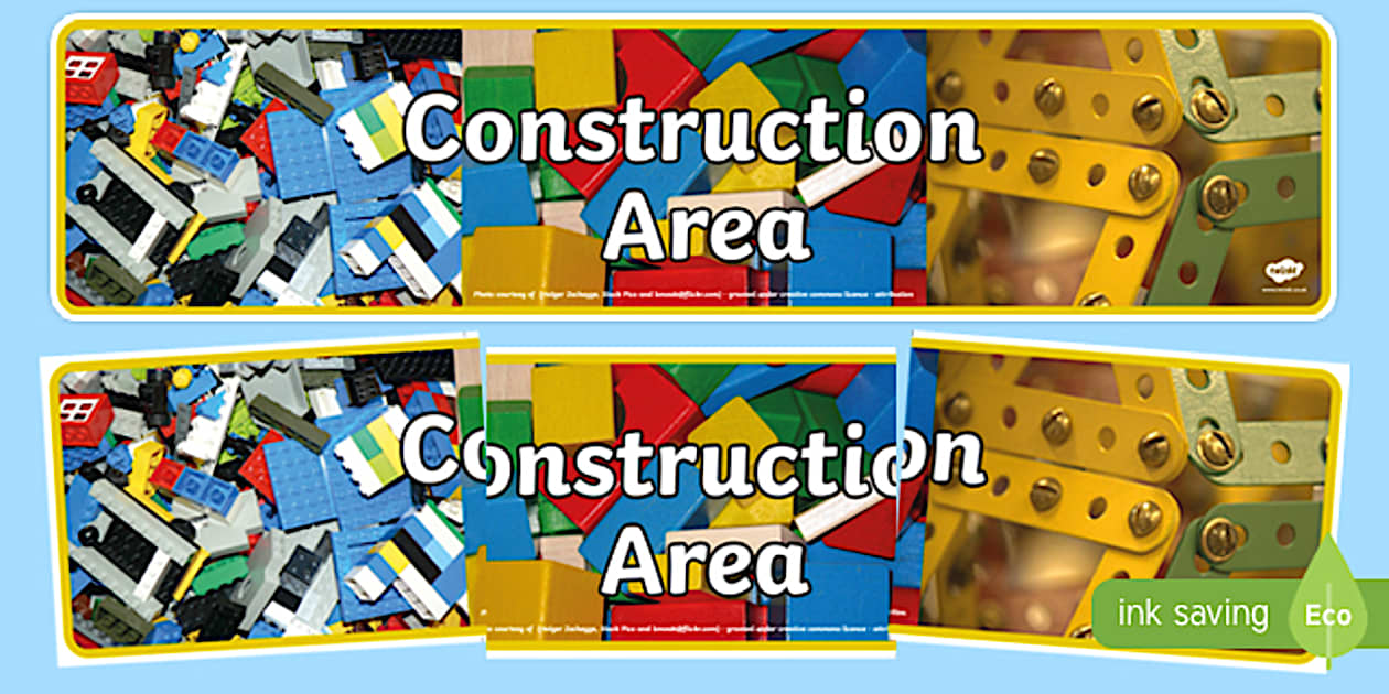 👉 Construction Area Photo Display Banner (teacher made)