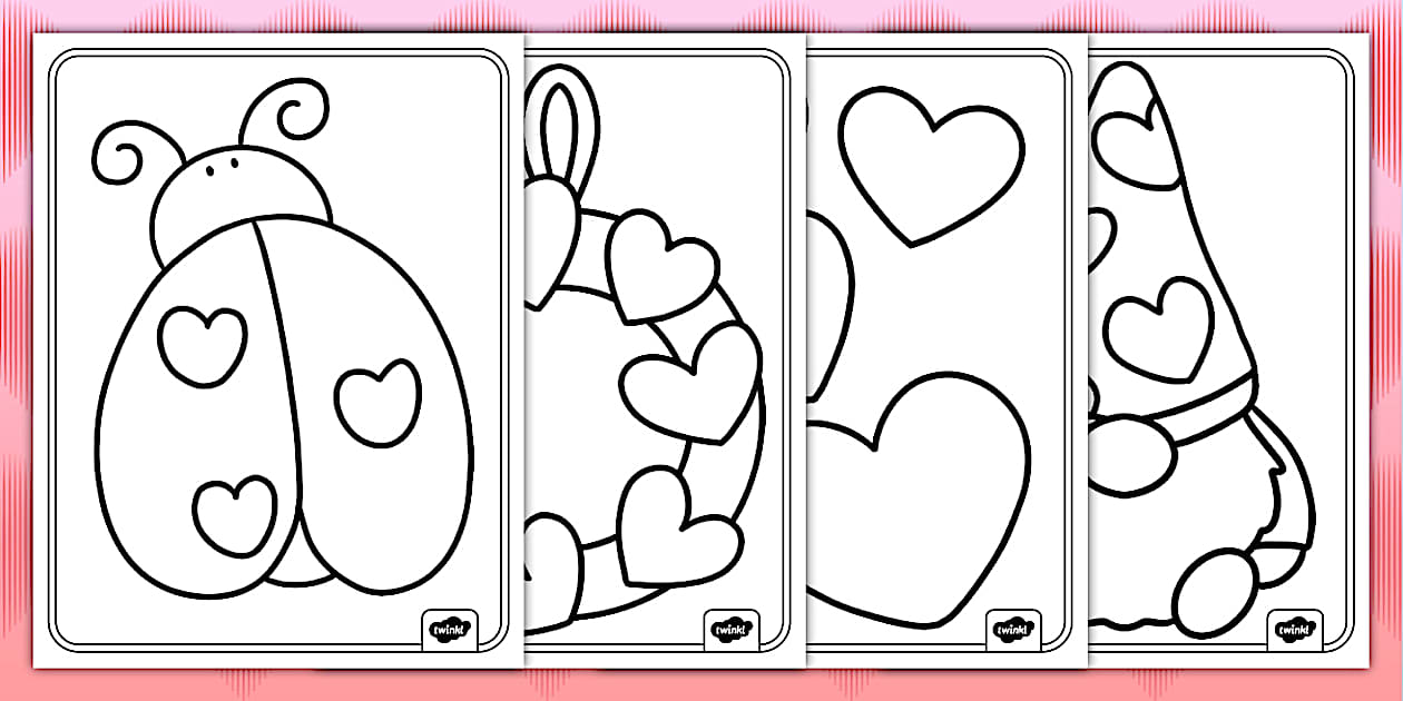 Cute Valentines Coloring Sheets | Valentine's | Twinkl USA
