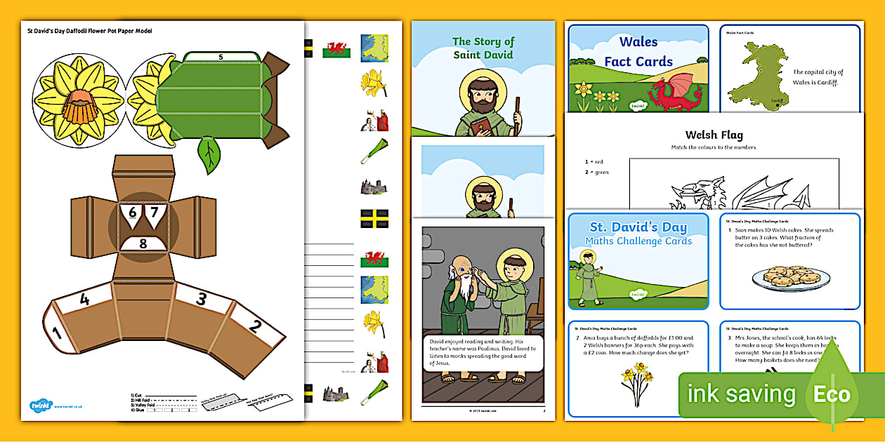 St. David's Day Activity Pack for Parents (teacher made)