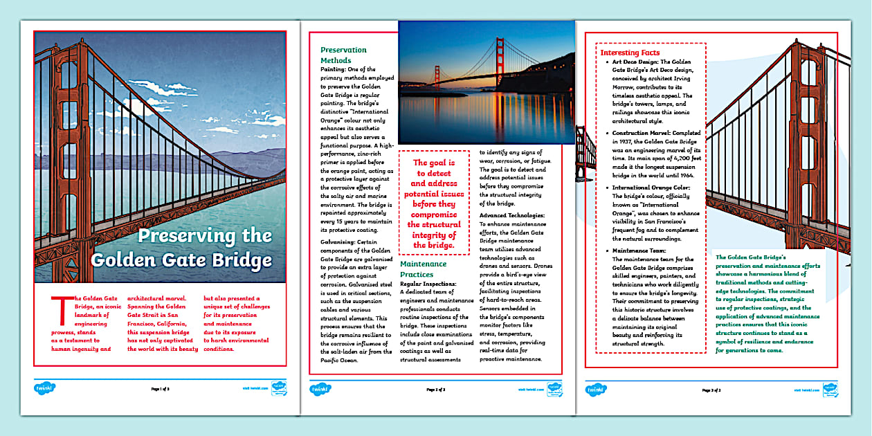 Case Study: Preserving the Golden Gate Bridge (teacher made)