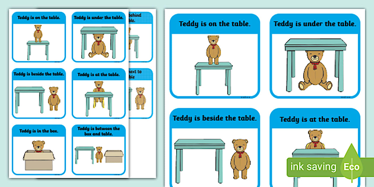 Prepositions Flashcards | Teaching Prepositions Activity