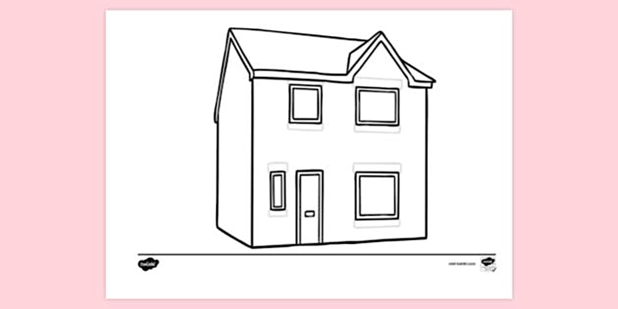 Front of House Colouring | Colouring Sheets