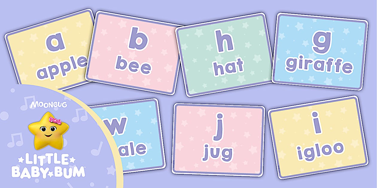 FREE! - Little Baby Bum: Lowercase Letter Flash Cards for PreK-K
