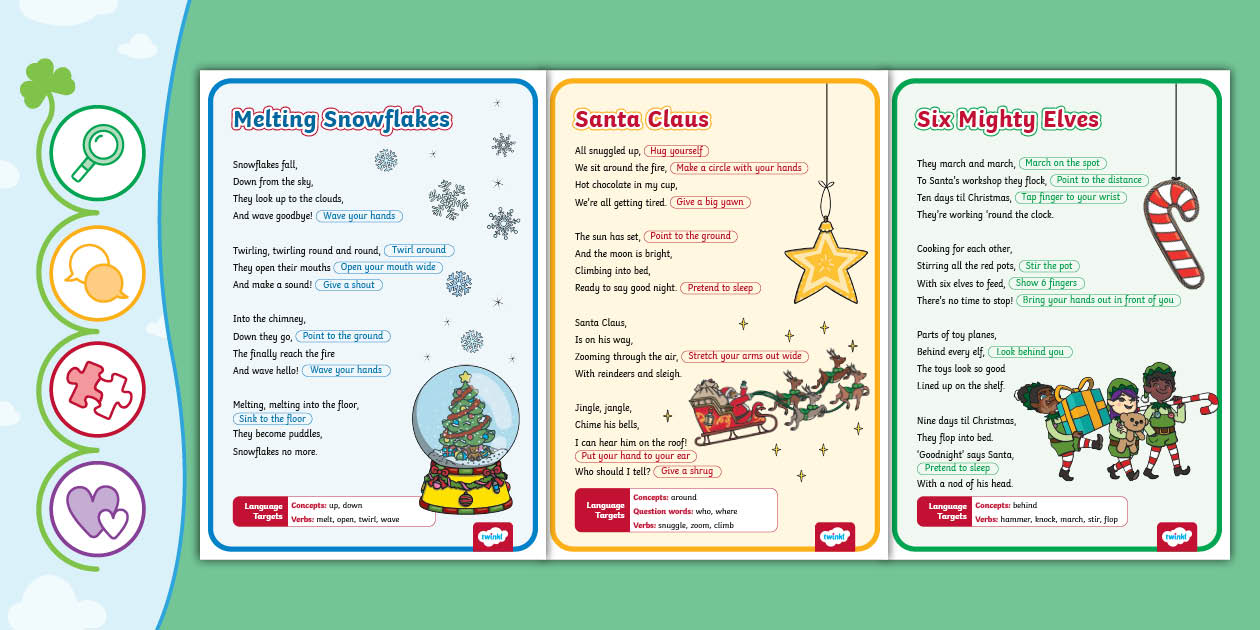 Christmas Rhymes for Language Development - Twinkl