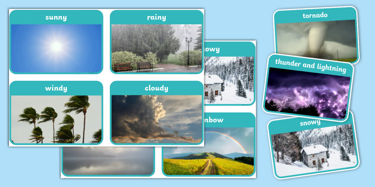 Weather Photo Flashcards | Twinkl (teacher made) - Twinkl