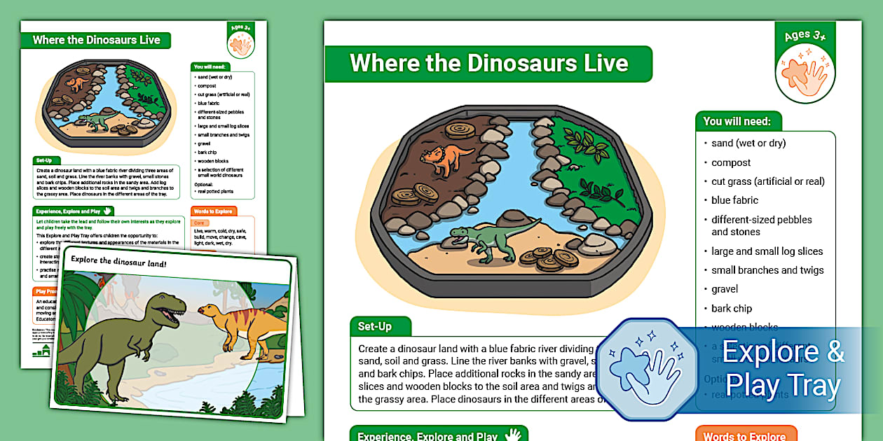 EYFS Dinosaur Play-Tray Activity - Ages 3-5 (teacher made)