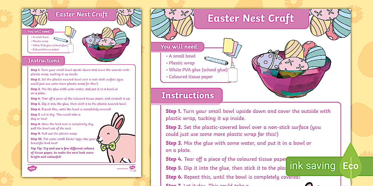 Easter Nest | Craft Activity | Easter Resource - Twinkl
