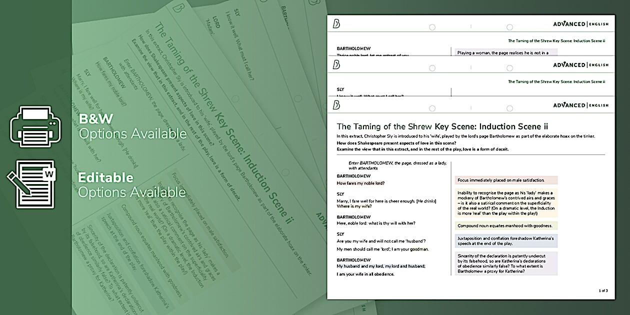 The Taming of the Shrew: Key Scenes - Induction Scene ii