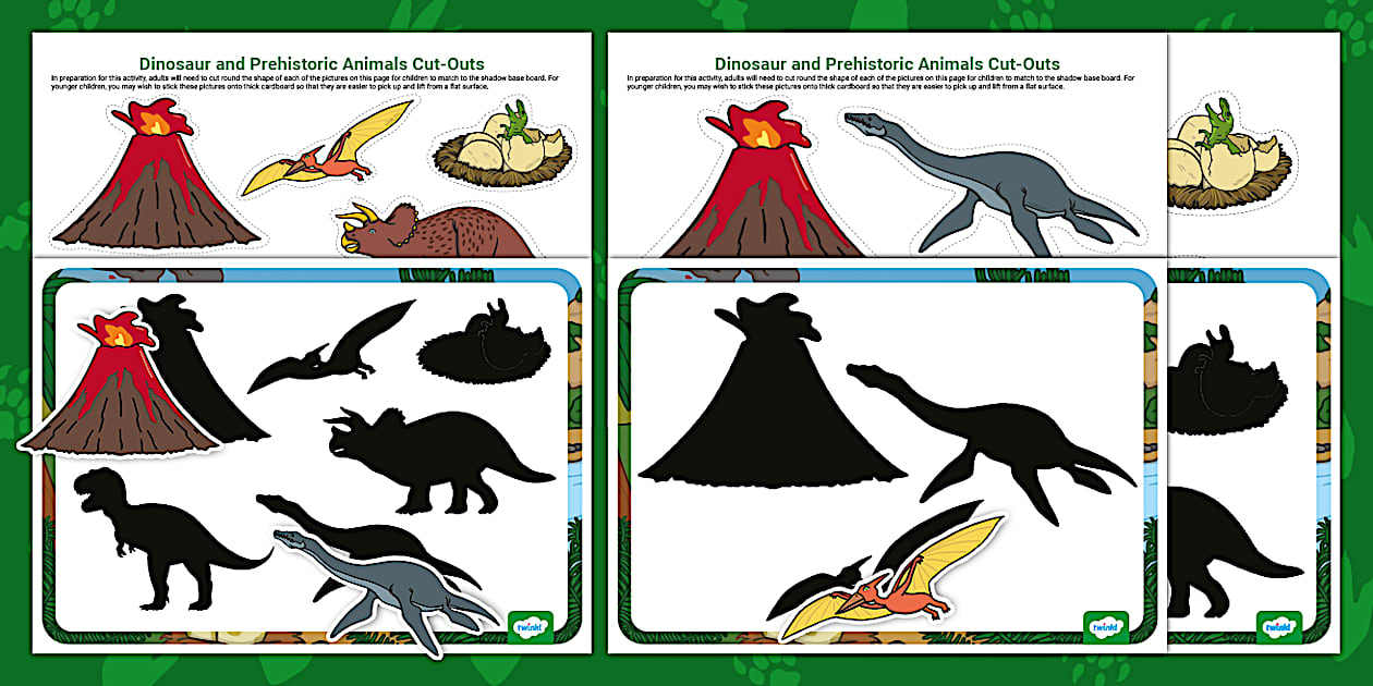Dinosaur Matching Activity for Early Years Children - Twinkl