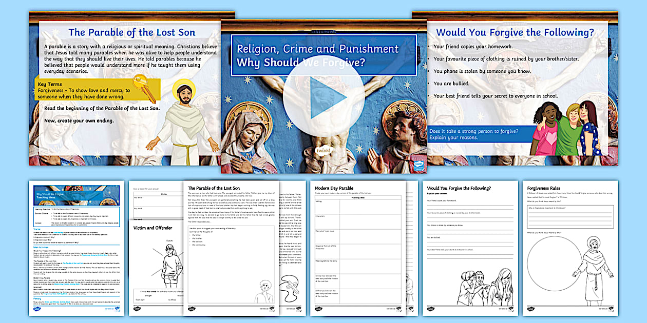 Why Should We Forgive? Lesson Pack - key stage 3 religion and crime and