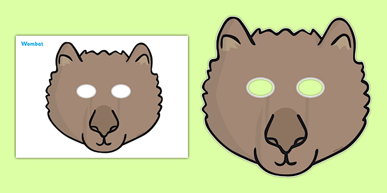 Wombat Role Play Masks (Teacher-Made) - Twinkl