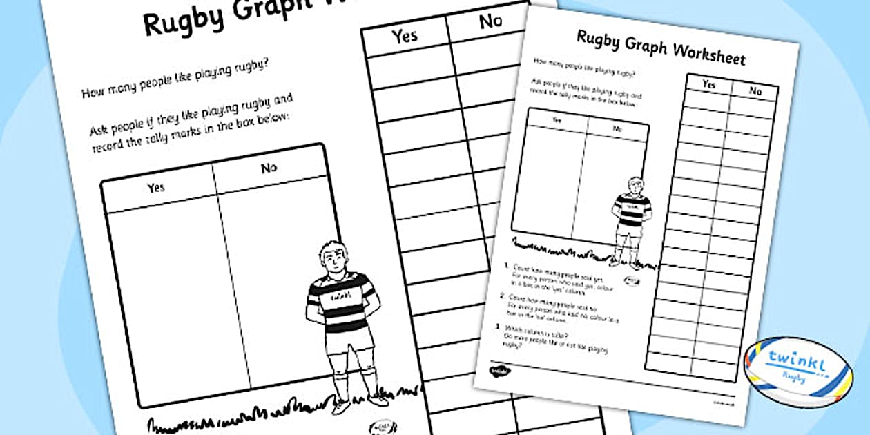 Rugby Graph Worksheet - Twinkl