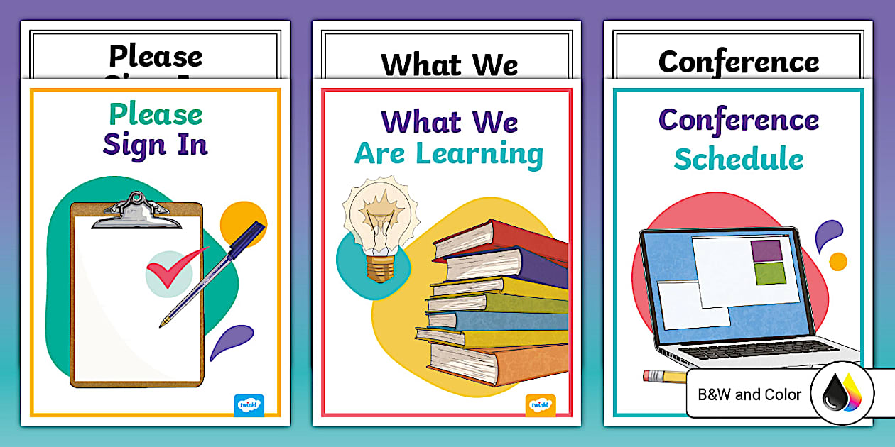 Student-Led Conference Signs (teacher made) - Twinkl