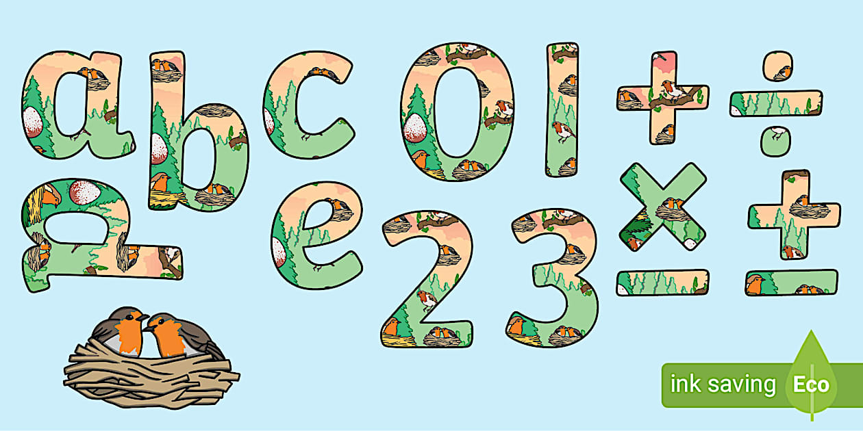 Red Robin Display Lettering (teacher made) - Twinkl