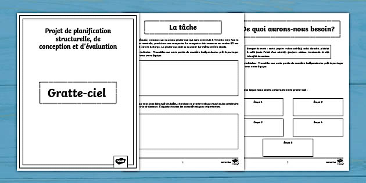 Designing and Evaluating a Skyscraper - Project Booklet French
