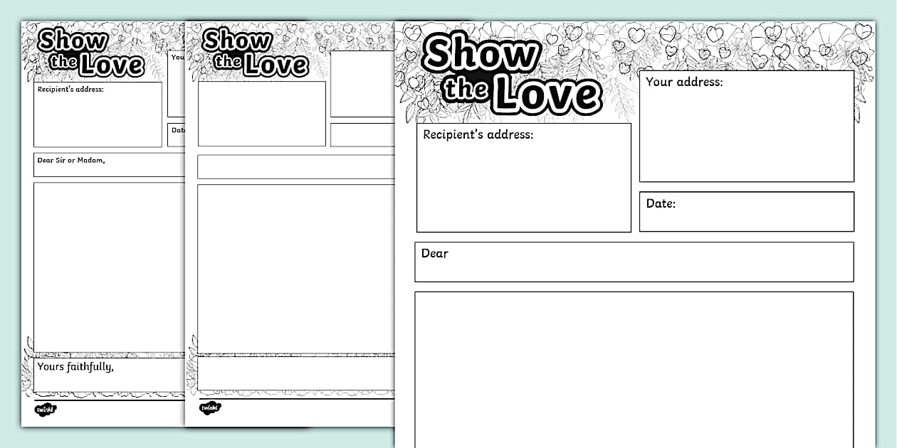 Show the Love Climate Change Letter Templates (teacher made)
