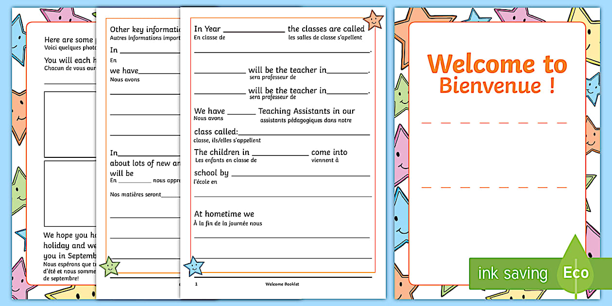 Welcome for children Booklet English/French - Welcome Booklet for Children