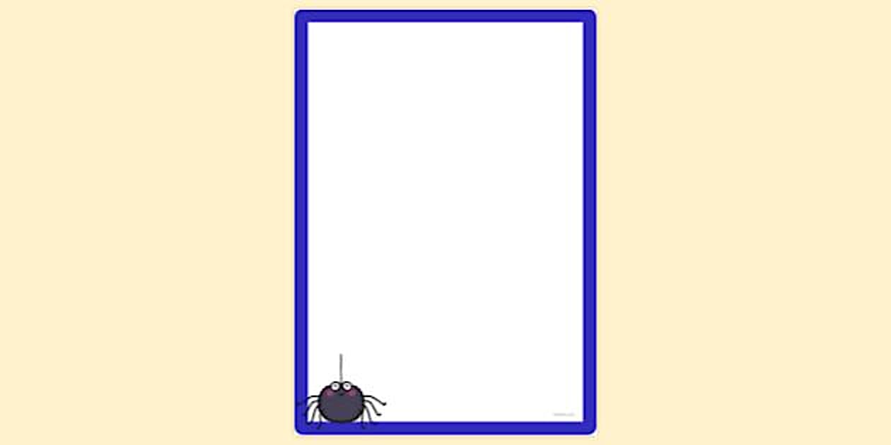 Halloween Spider Page Border | Twinkl Resources - Twinkl