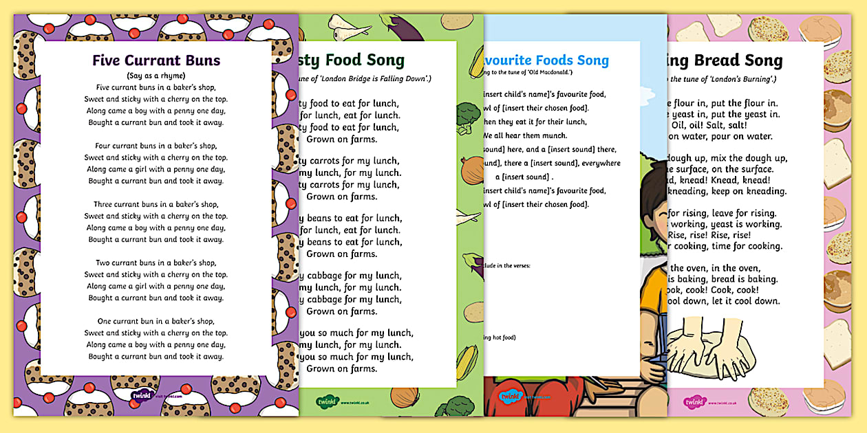 Nursery Rhymes About Food - EYFS Songs (teacher made)