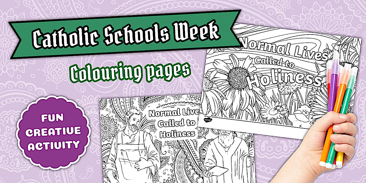 Catholic Schools Week 2026 Colouring Page