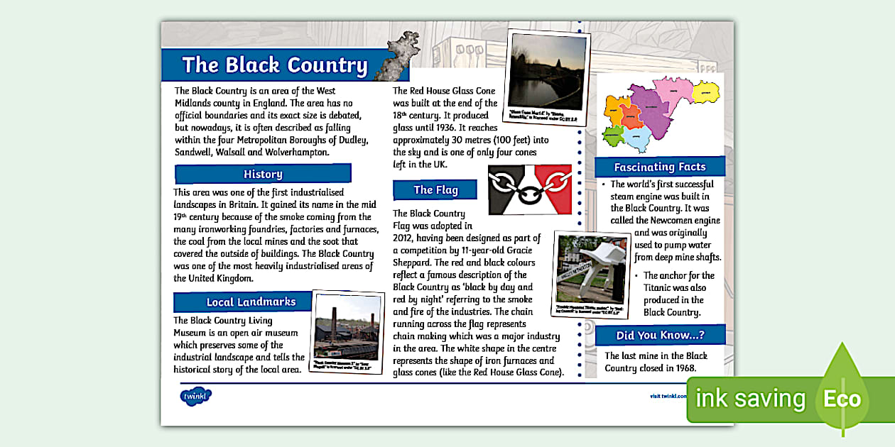 KS2 Black Country Fact File - Geography - Twinkl