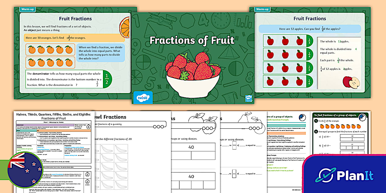 Phase 1 Number: Fractions of a Set of Fruit (teacher made)