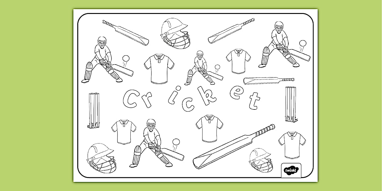 Cricket Doodle Colouring Page (teacher made) - Twinkl