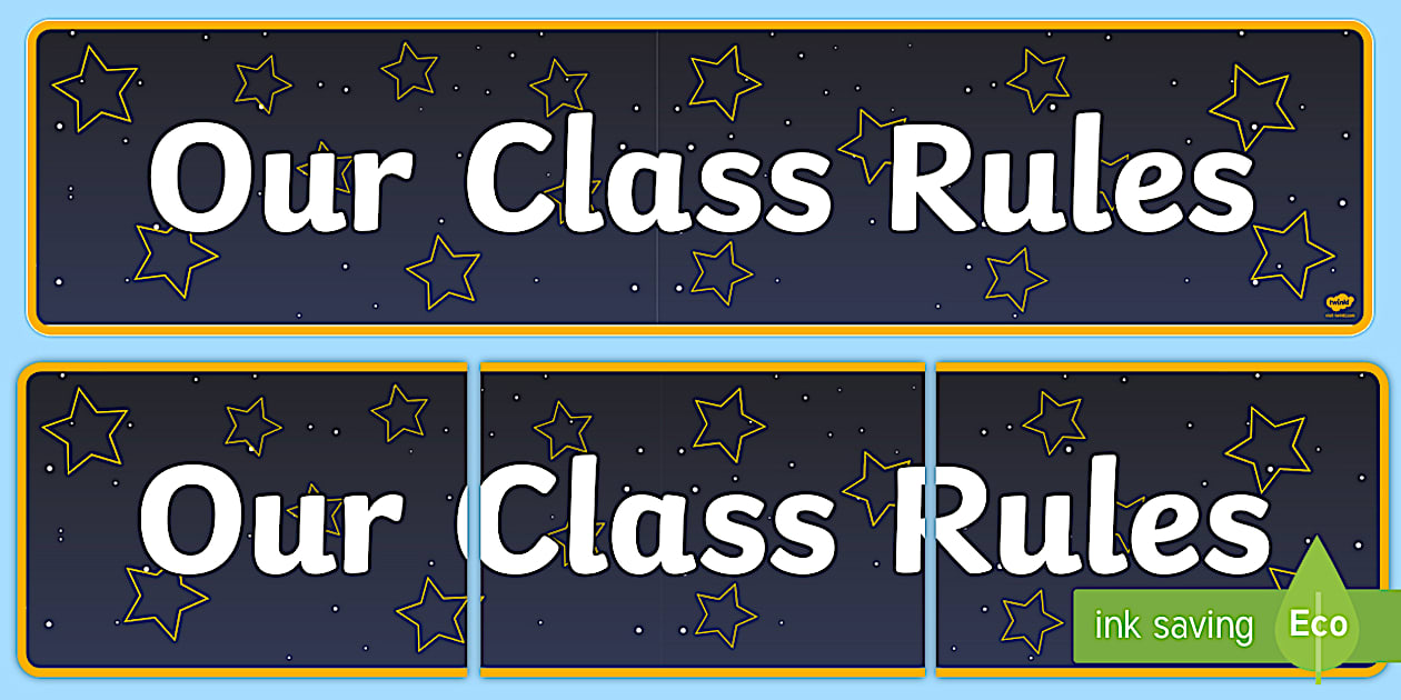 Our Class Rules Display Banner - Golden Rules Display Banner
