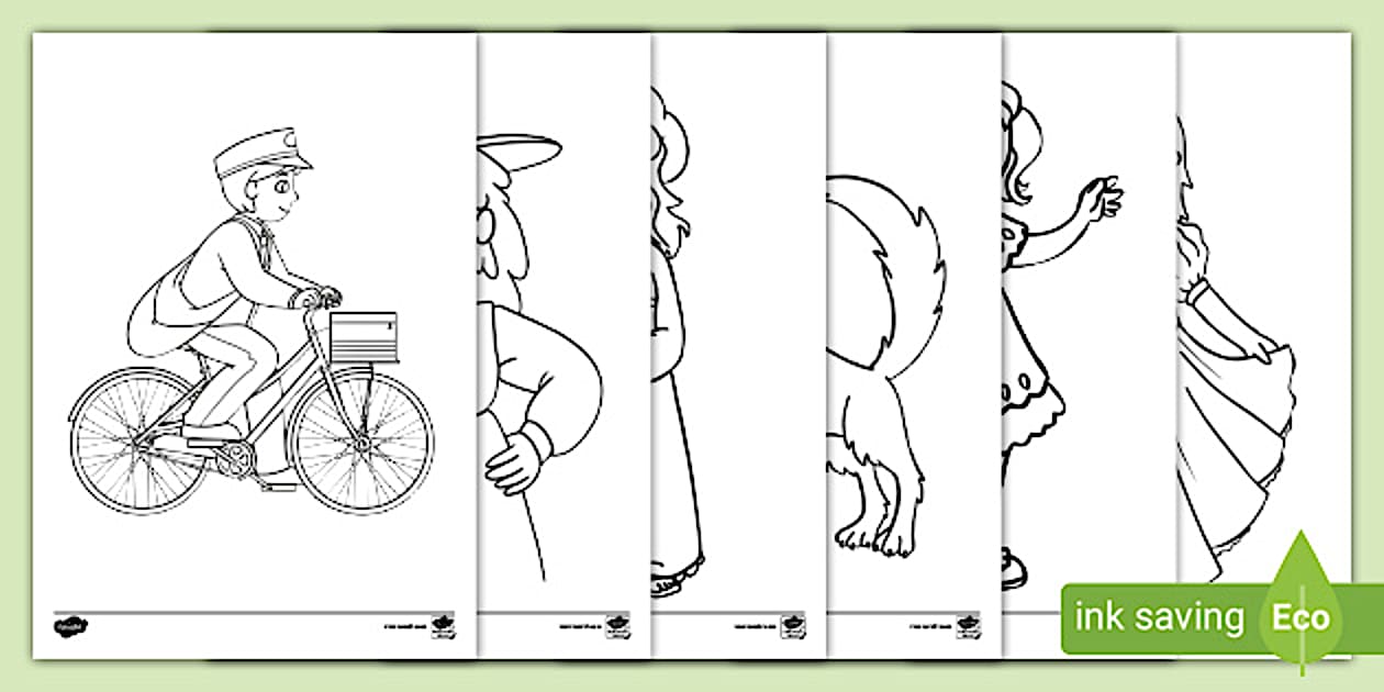 Editable Story Colouring Sheets to Support Teaching on The Jolly Postman