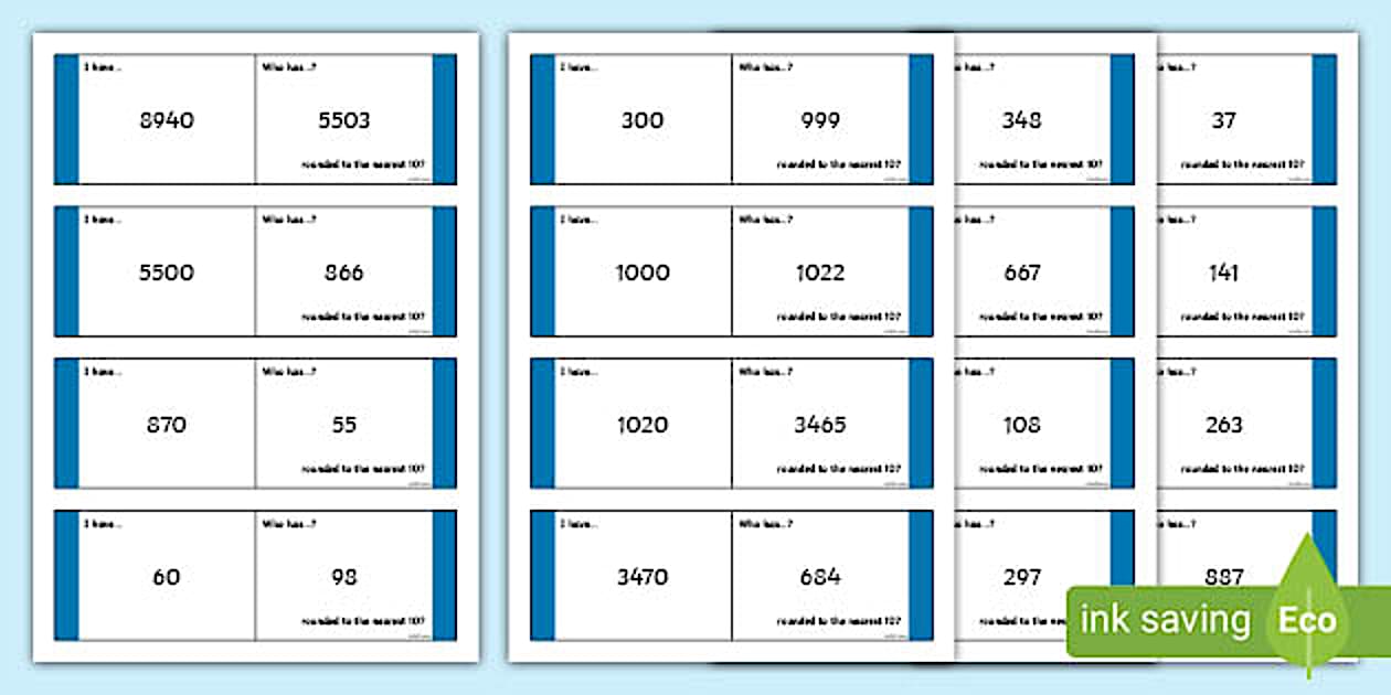 👉 Rounding to the Nearest 10 Loop Cards (professor feito)