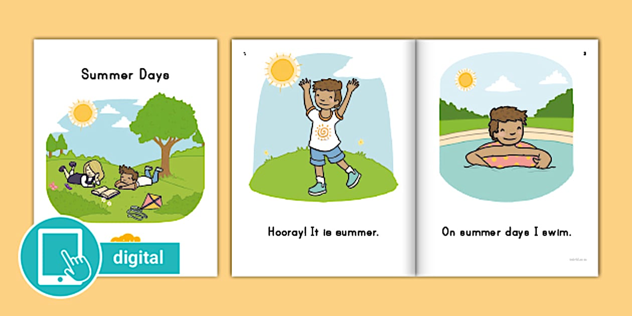 Summer Days Early Emergent Reader eBook | Twinkl USA