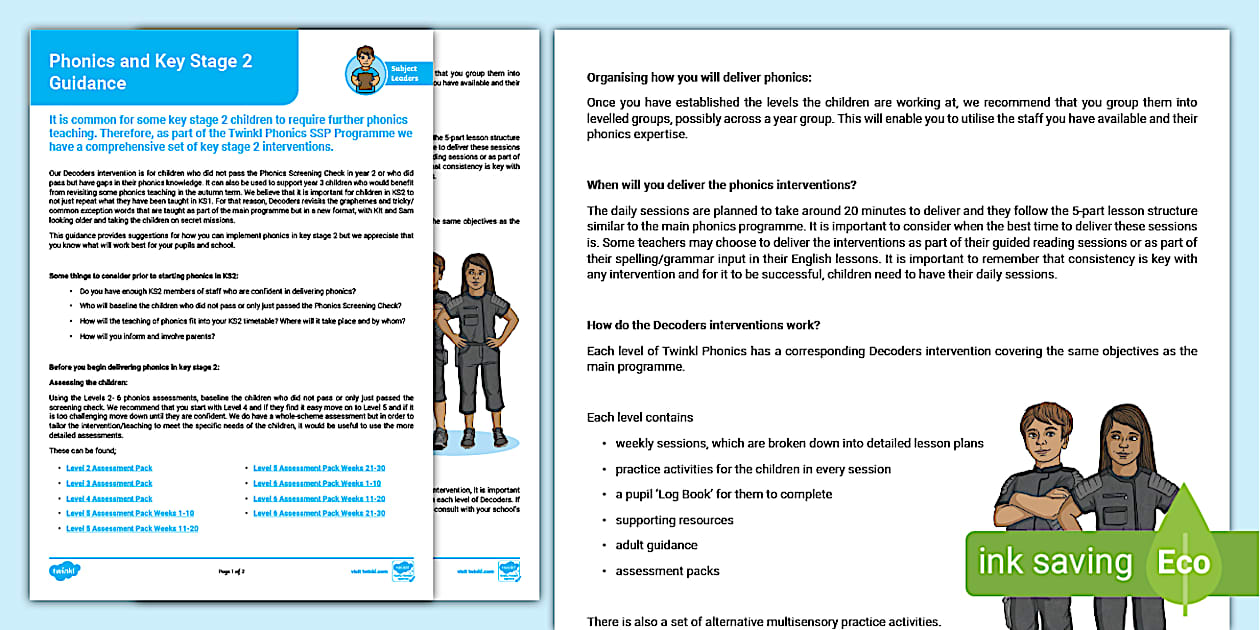 Phonics and Key Stage 2 Guidance- Primary Resources - Twinkl